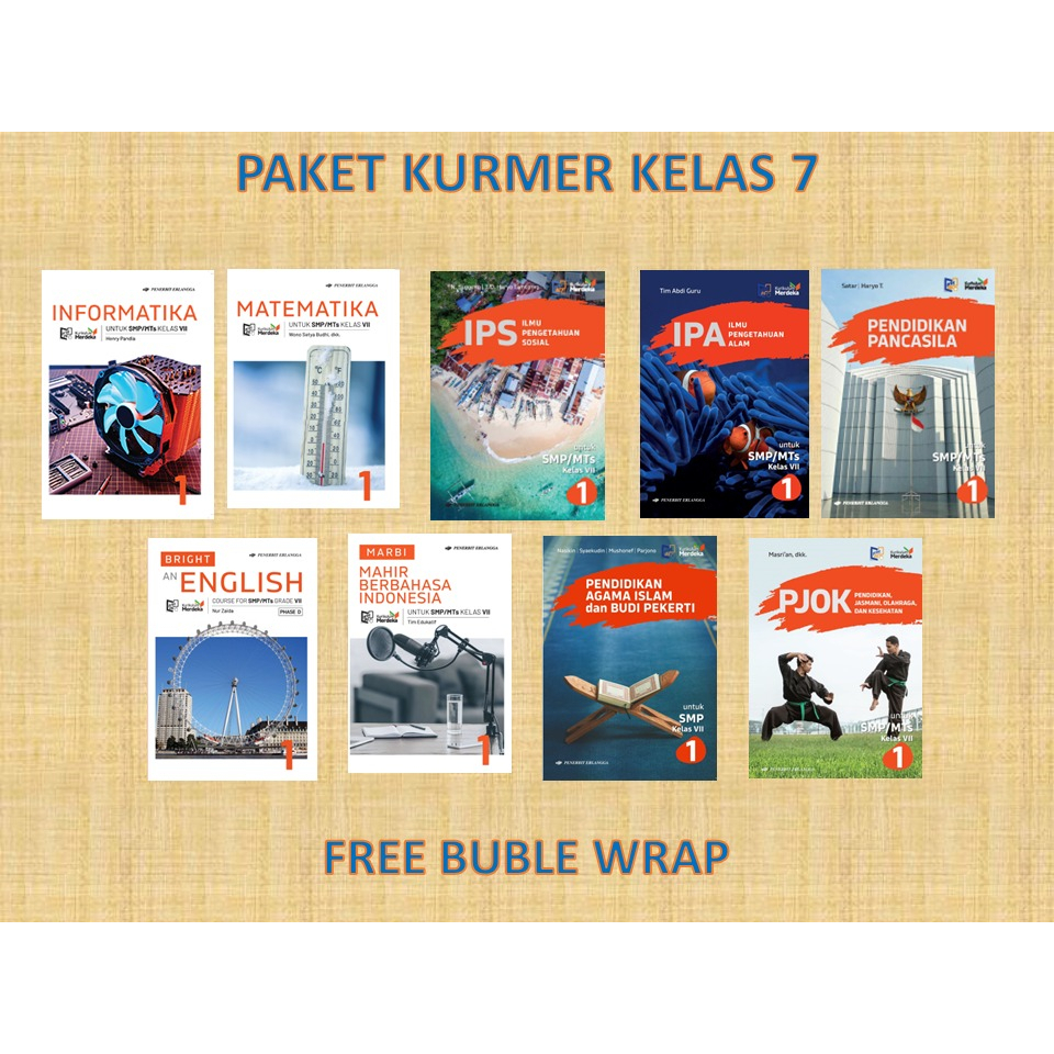 Jual BUKU TEKS KURIKULUM MERDEKA SMP/MTS KELAS 7 ERLANGGA | Shopee Indonesia