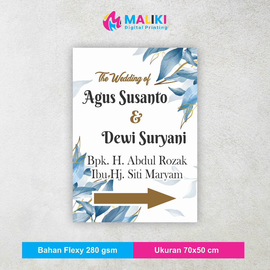 Jual BANNER PENUNJUK ARAH NIKAHAN / HAJATAN | Shopee Indonesia