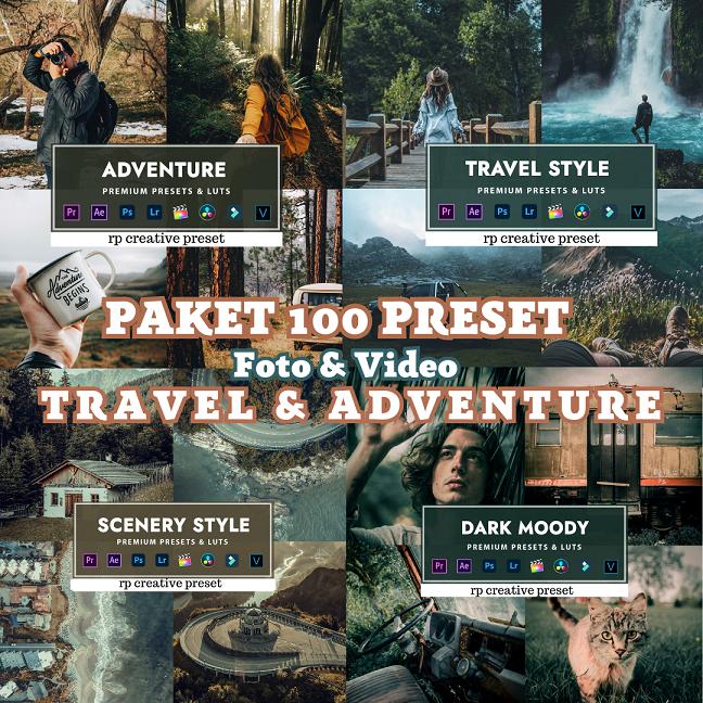 Jual Paket 100 Preset Travel Adventure Foto dan Video | Shopee Indonesia