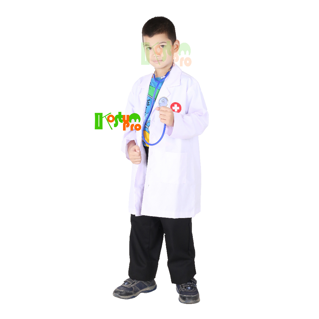 Jual KOSTUM DOKTER KECIL TANGAN PANJANG UK 3 - 11 THN / BAJU DOKCIL ...