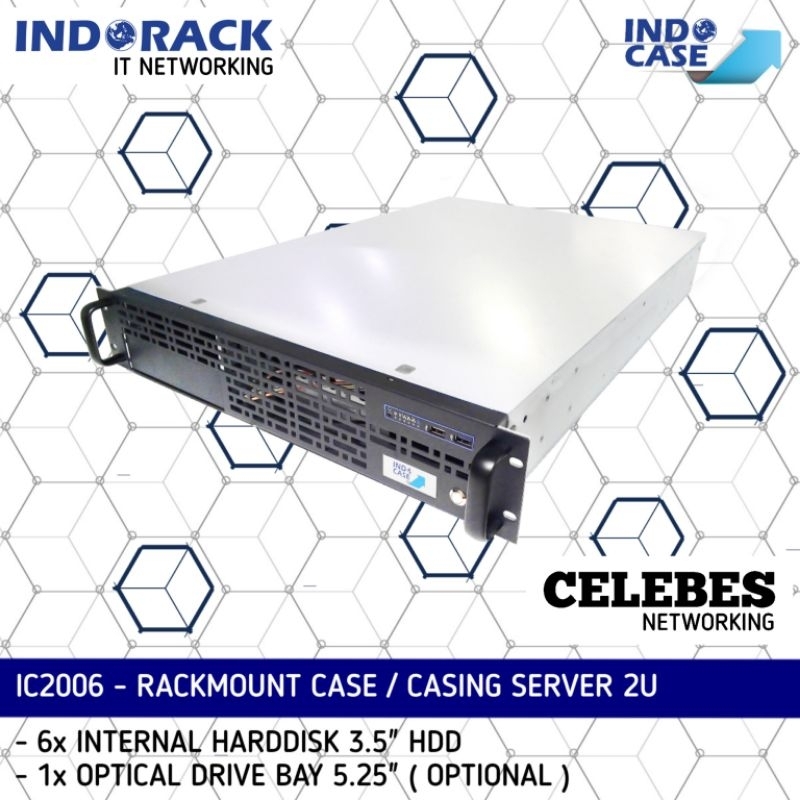 Jual IC2006 Rackmount Case 2U 6 Bay HDD SATA Casing Server | Shopee ...