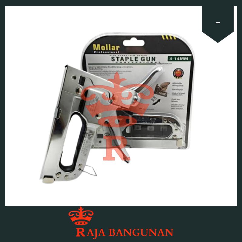 Jual Mollar Heavy Duty Staple Gun / Hekter Mollar 3in1 / Staples Tembak ...