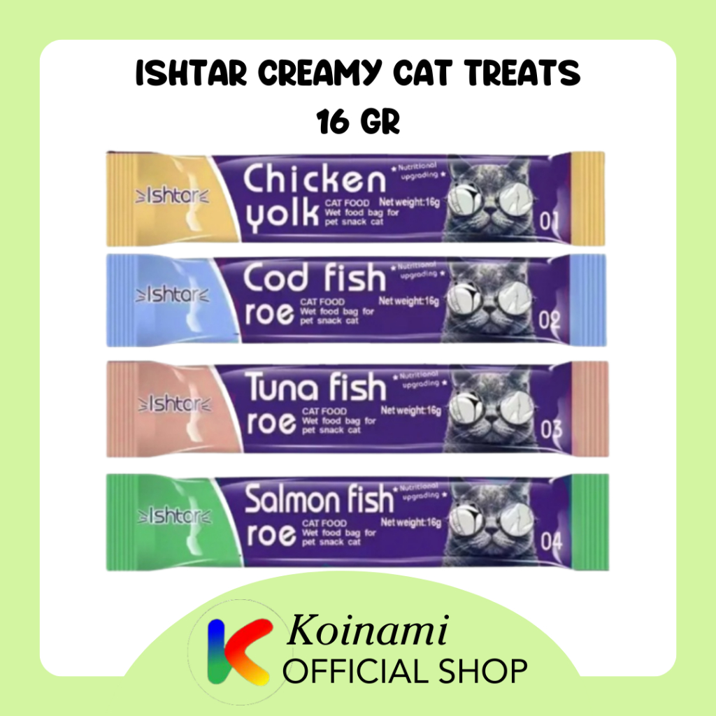 Jual Ishtar Creamy Cat Treats Snack Cemilan Kucing Cair Liquid 16 Gram ...