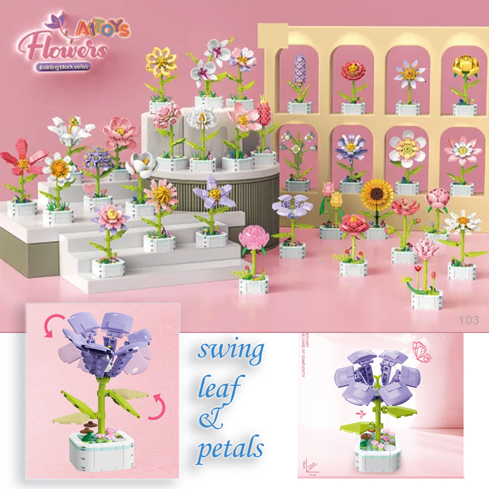 Jual Mainan bunga miniatur bunga kado anak perempuan hadiah murah ...