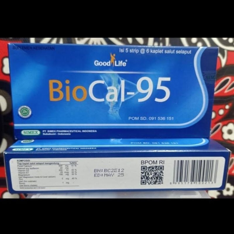 Jual BIO CAL 95 / BIOCAL 95 / BIO-CAL 95 VITAMIN TULANG BOX isi 30 ...