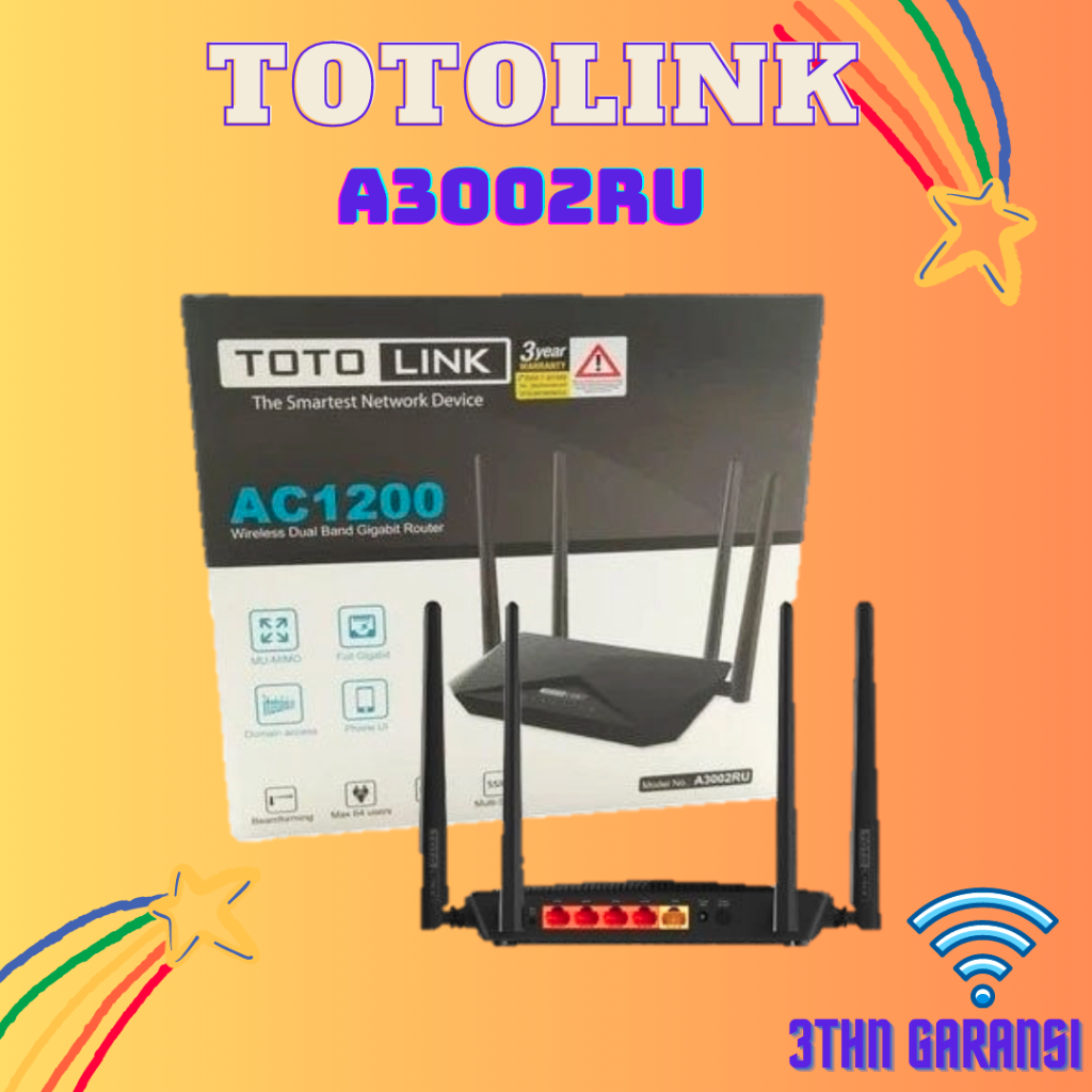 Jual TOTOLINK A3002RU AC1200 WIRELESS DUAL BAND GIGABIT ROUTER | Shopee ...