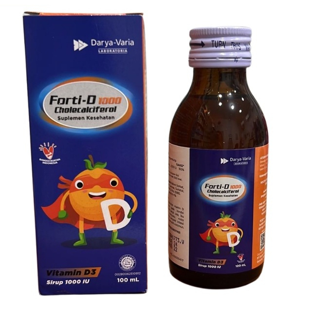 Jual Forti D 1000 IU Sirup 100ml Darya - Vitamin D 1000 IU / Vitamin D ...