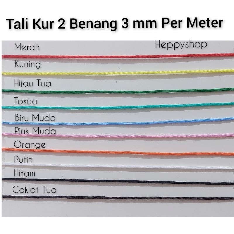 Jual Tali Kur 2 Benang 3 mm Per Meter | Shopee Indonesia
