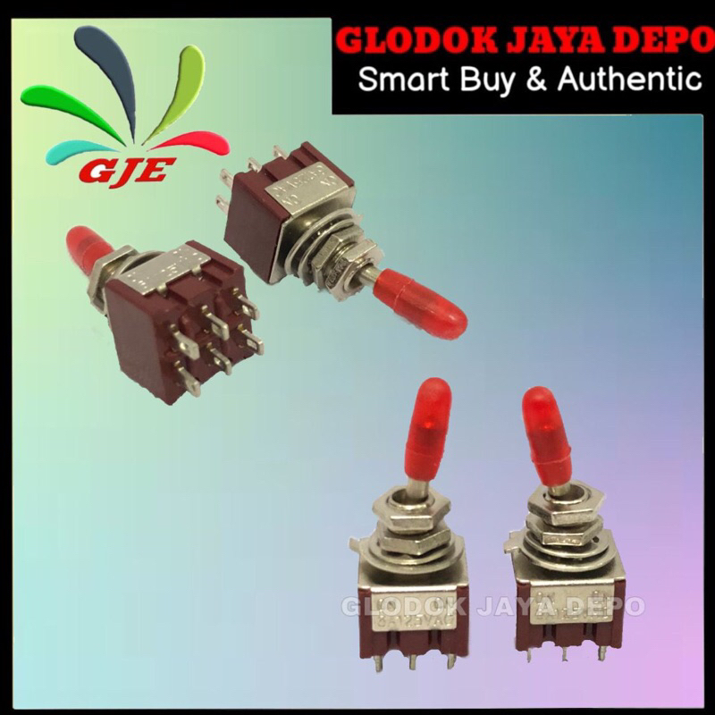 Jual SWITCH TOGGLE 2X3 MERAH BATA MUTU TERBAIK | Shopee Indonesia