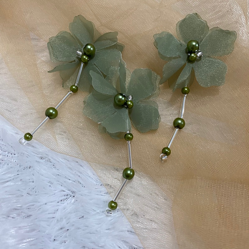 Jual Silvia Juntai Flower 3D Organza Bunga Payet Korsase Payet Jepang ...