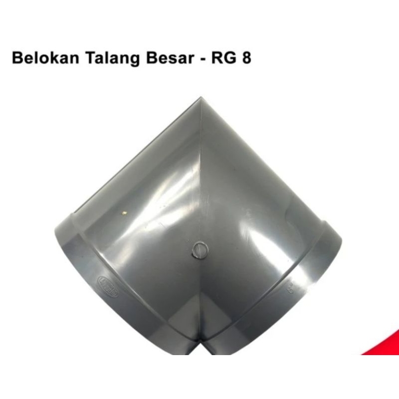 Jual Belokan Siku L Talang Air Oval 8" 8 Inch Setengah Lingkar Letter L ...