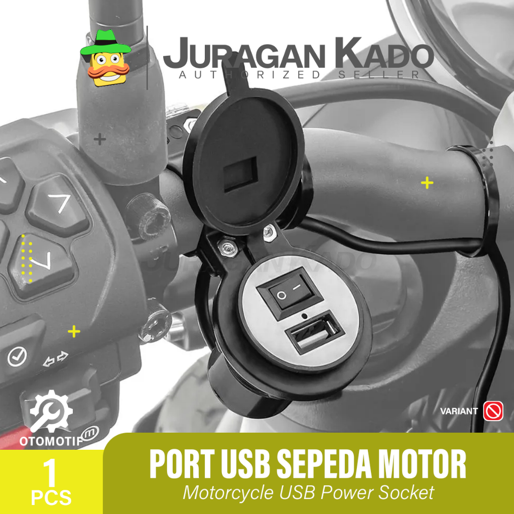 Jual Charger Motor Usb Plug Charger Aki Waterproof Charger Usb HP Motor ...