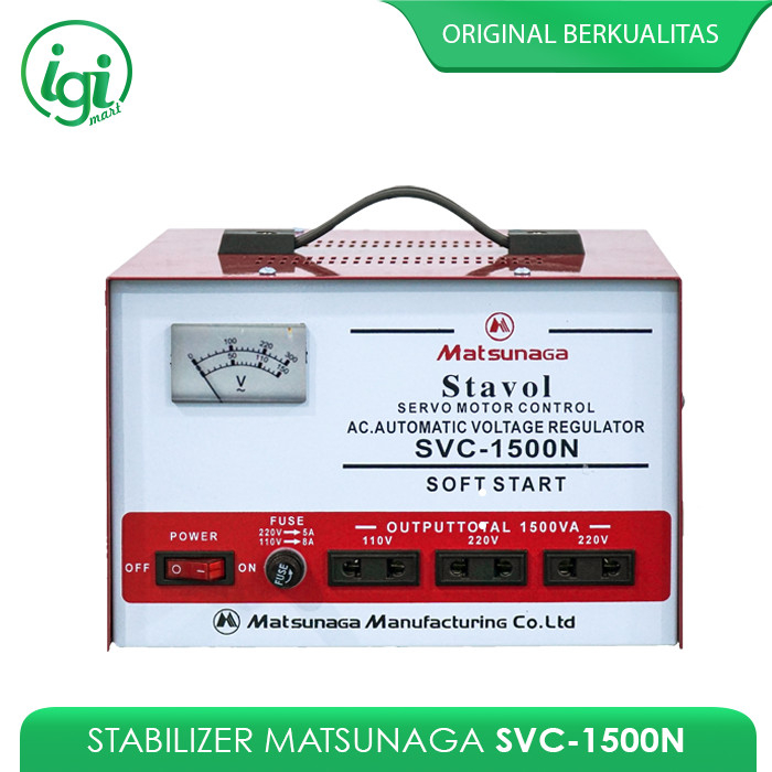 Jual STAVOLT SVC 1500W MATSUNAGA / STABILIZER 1500VA MTS / STAVOL 1500 WATT | Shopee Indonesia