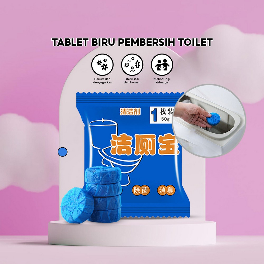 Jual Tablet Biru Pembersih Toilet Penyegar Pewangi WC Penghilang Bau ...