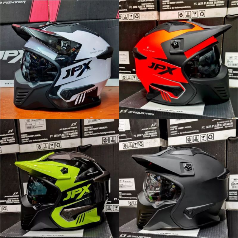Jual HELM JPX MX 726 BLACK DOF | Shopee Indonesia