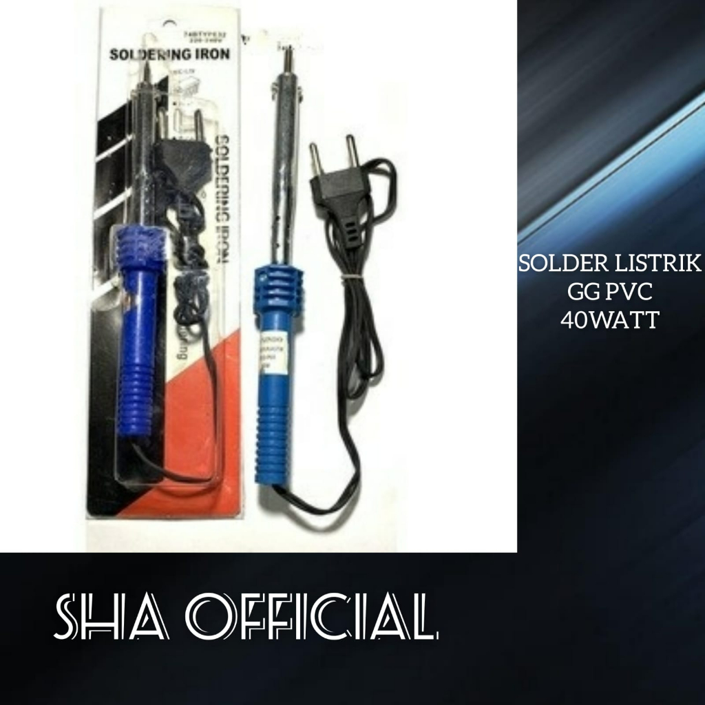 Jual Solder LIstrik 40w Pegangan Plastik / Solder Tangan / Soldering Iron / Solder Pvc | Shopee ...