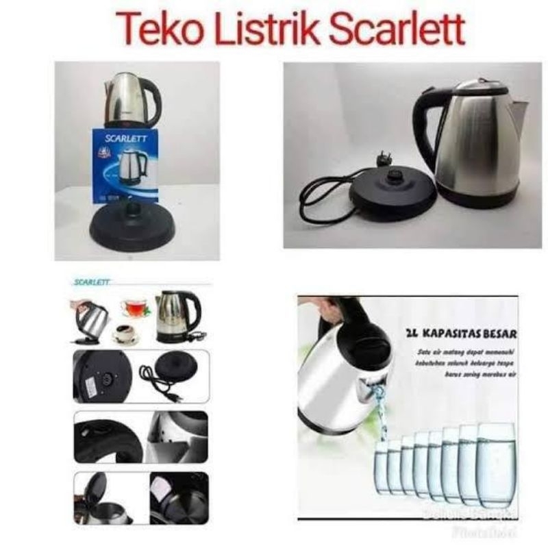 Jual Teko Listrik Scarlett Ukuran 2 Liter | Shopee Indonesia