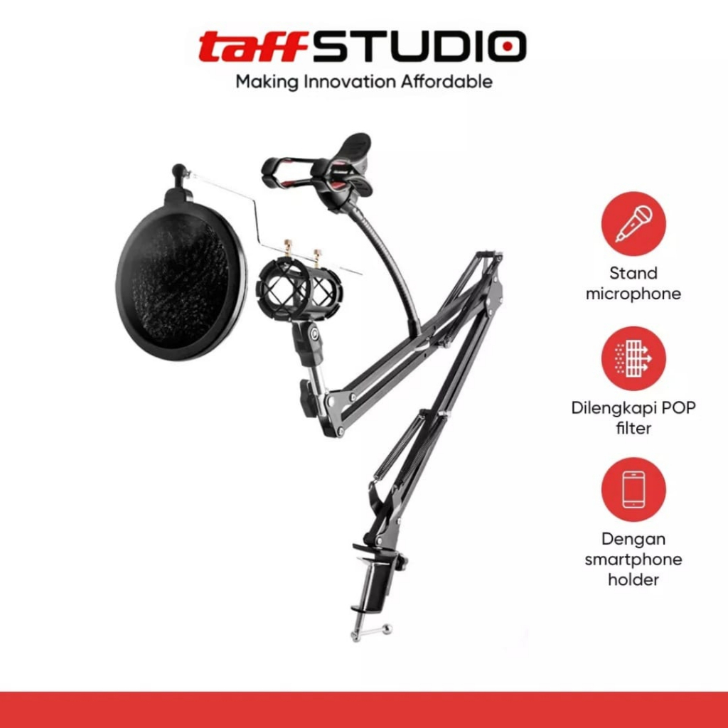 Jual TaffSTUDIO Stand Mic Condenser NB35 NB 35 NB-35 Fullset Boom Arm ...