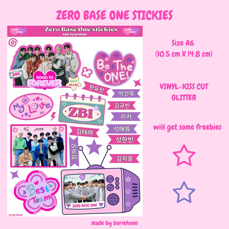 Jual Zero Base One Sticker Deco Boys Planet ZB1 (pre-order) | Shopee ...