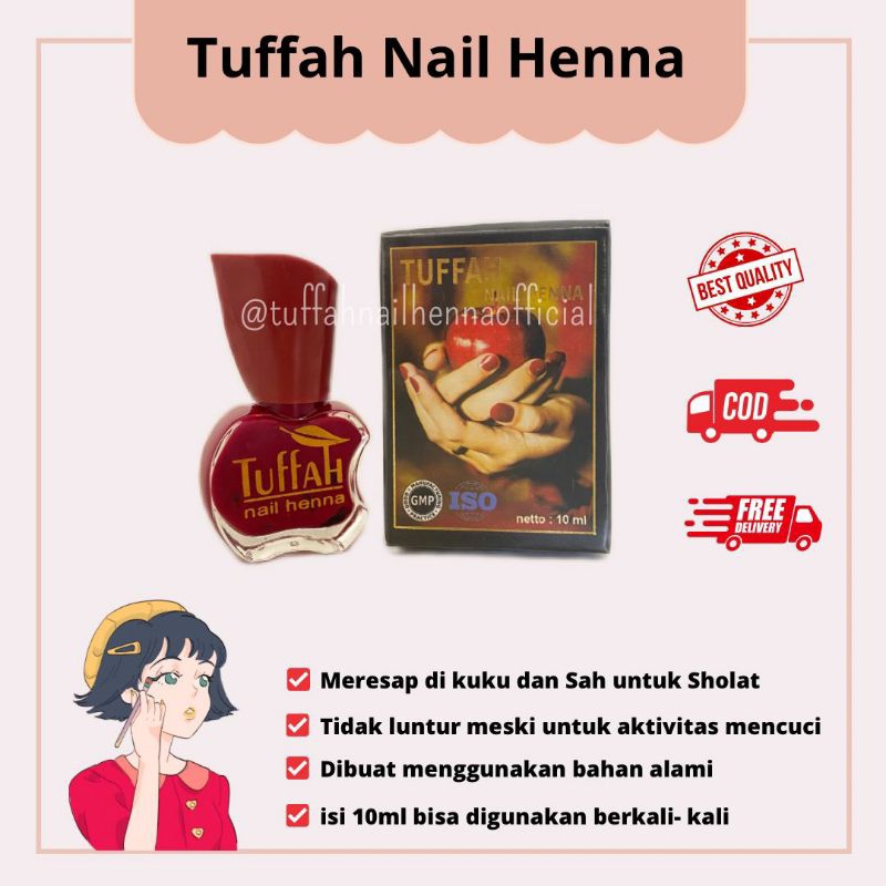 Jual TUFFAH NAIL HENNA Kuku Halal Sah Untuk Sholat dan Anti Luntur 10ml ...