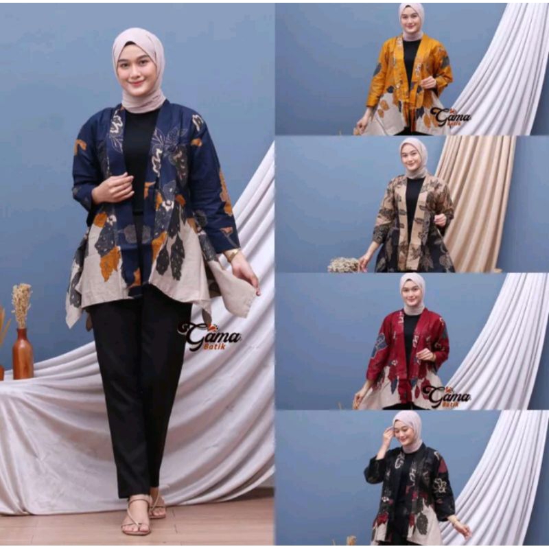 Jual Blazer batik Nikita blazer batik kekinian motif mawar | Shopee Indonesia
