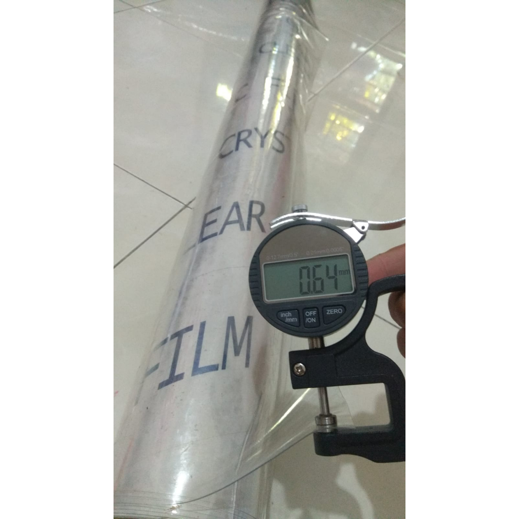 Jual Plastik Mika Lentur PVC 070 0,70 0.70 mm Lebar 122 cm 150 cm 1 Roll Soft Lemes Clear Bening ...