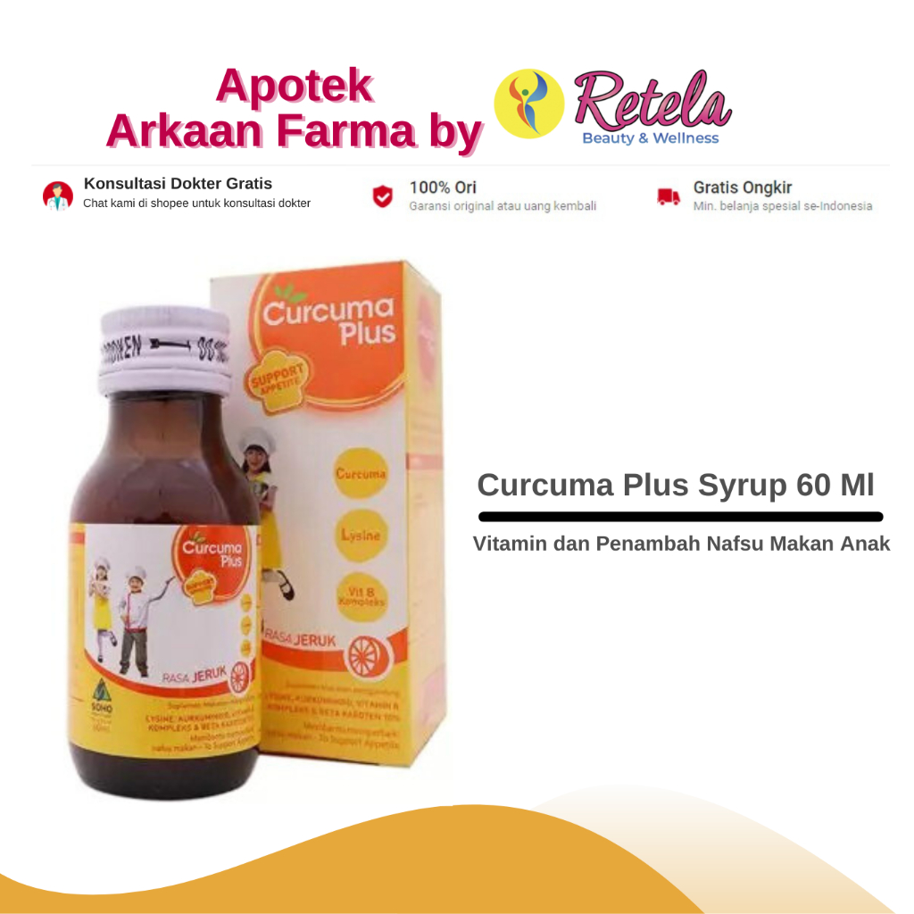 Jual Curcuma Plus Syrup 60 Ml / Vitamin dan Penambah Nafsu Makan Anak ...