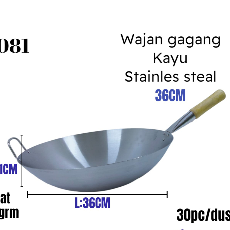 Jual WAJAN BESI GAGANG / WAJAN NASIGORENG / PENGGORENGAN BESI / KUALI ...