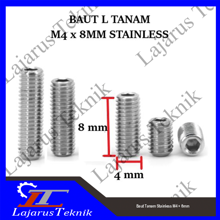 Jual Baut Tanam Stainless M4 × 8mm | Shopee Indonesia