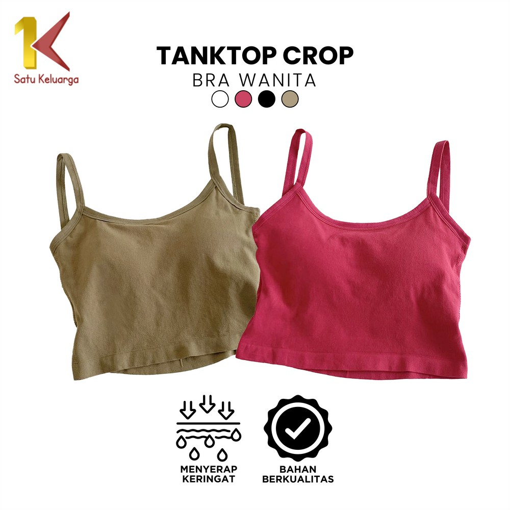 Jual Satu Keluarga Tanktop Wanita Polos Basic With Cup Bra P299 Atasan ...