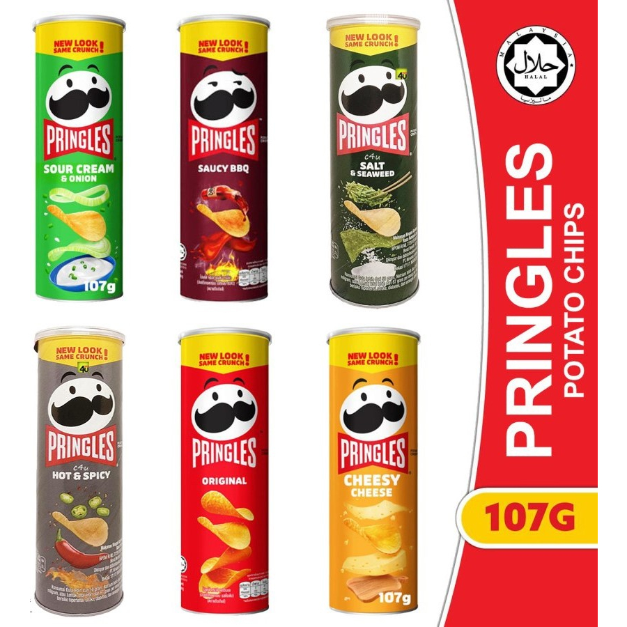 Jual Pringles Potato Chips / Snack Kentang Aneka Varian 107 g | Shopee ...