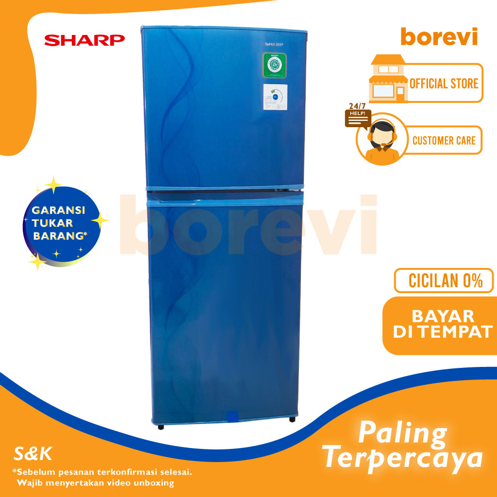 Jual SHARP SJ 237ND AB AP KULKAS 2 PINTU 187 LITER SJ237ND SJ237NDABAP ...