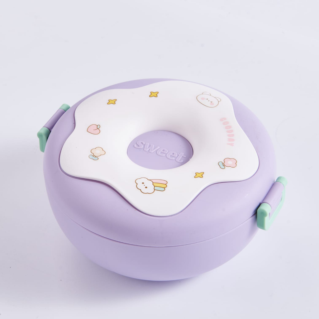 Jual Kotak Makan Anak Lunch Box Bento Eklusif Model Donat Lucu Dengan ...