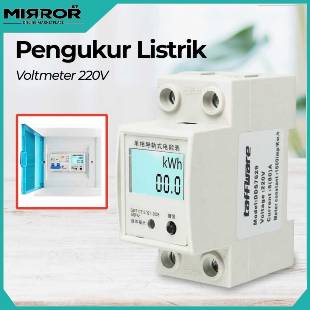 Jual kWh Meter Alat Pengukur Tegangan Listrik Watt/Volt/kWh Meter 220V 80A LCD Display | Shopee ...