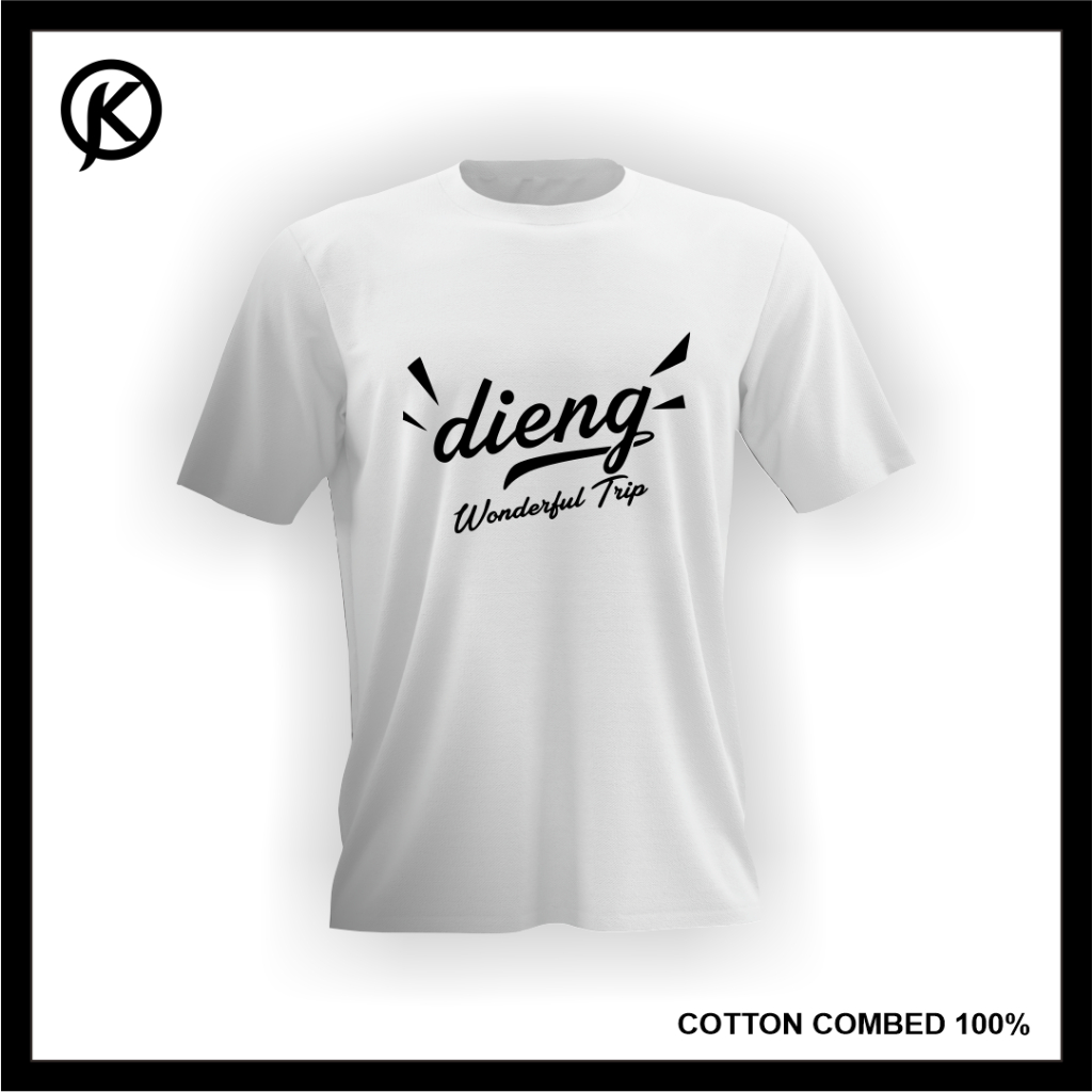 Jual Kaos Khas Dieng Wonerfull Trip - Sablon Polyflex/Flock Korea ...