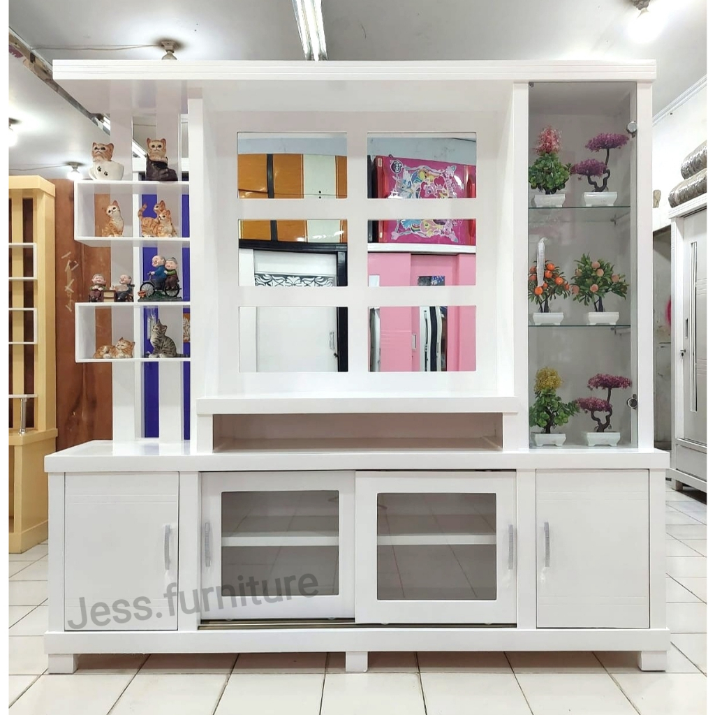 Jual Partisi TV 43in JUMBO Multriplek PUTIH , Bufet TV Ruangan ...