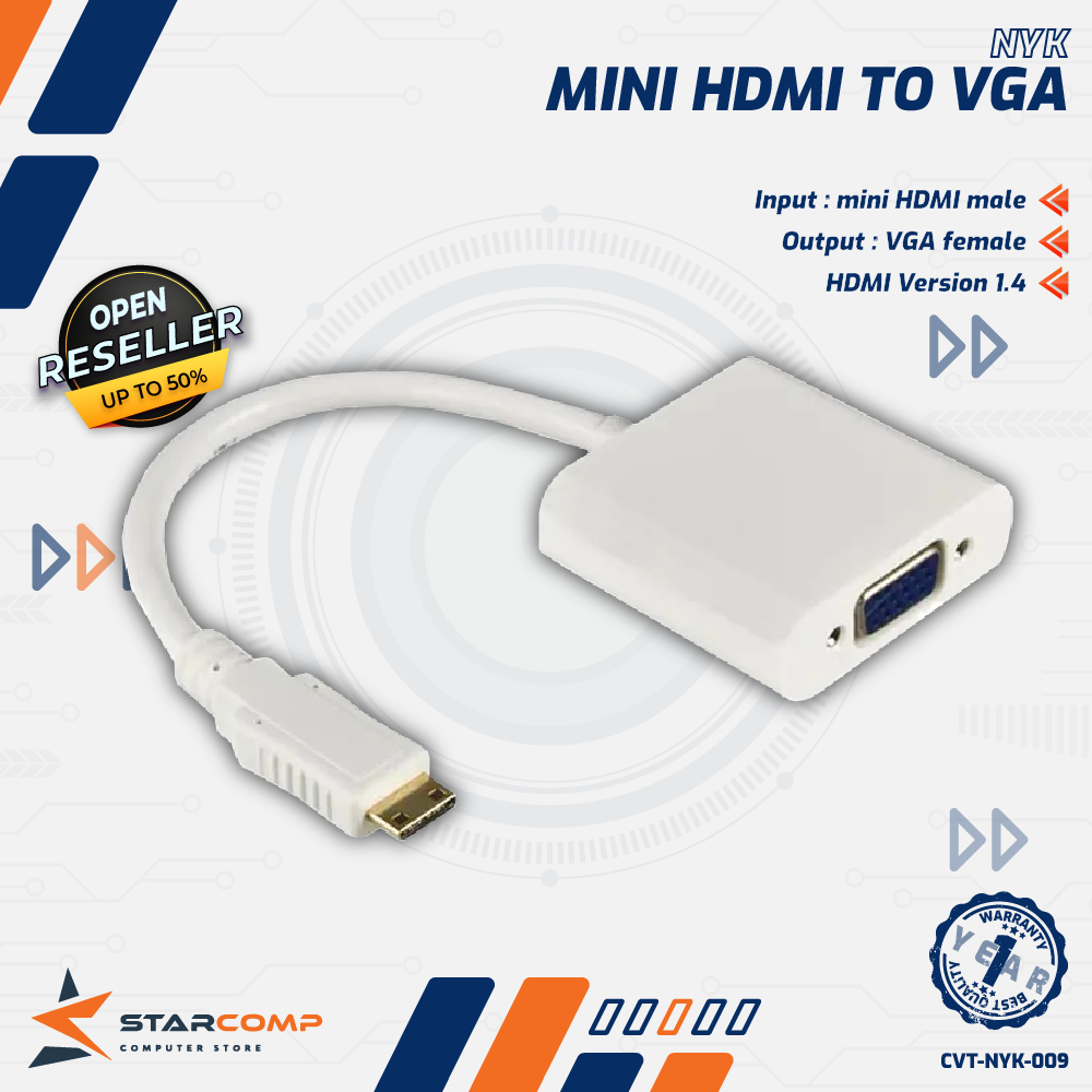 Jual Converter NYK Mini HDMI TO VGA | Shopee Indonesia