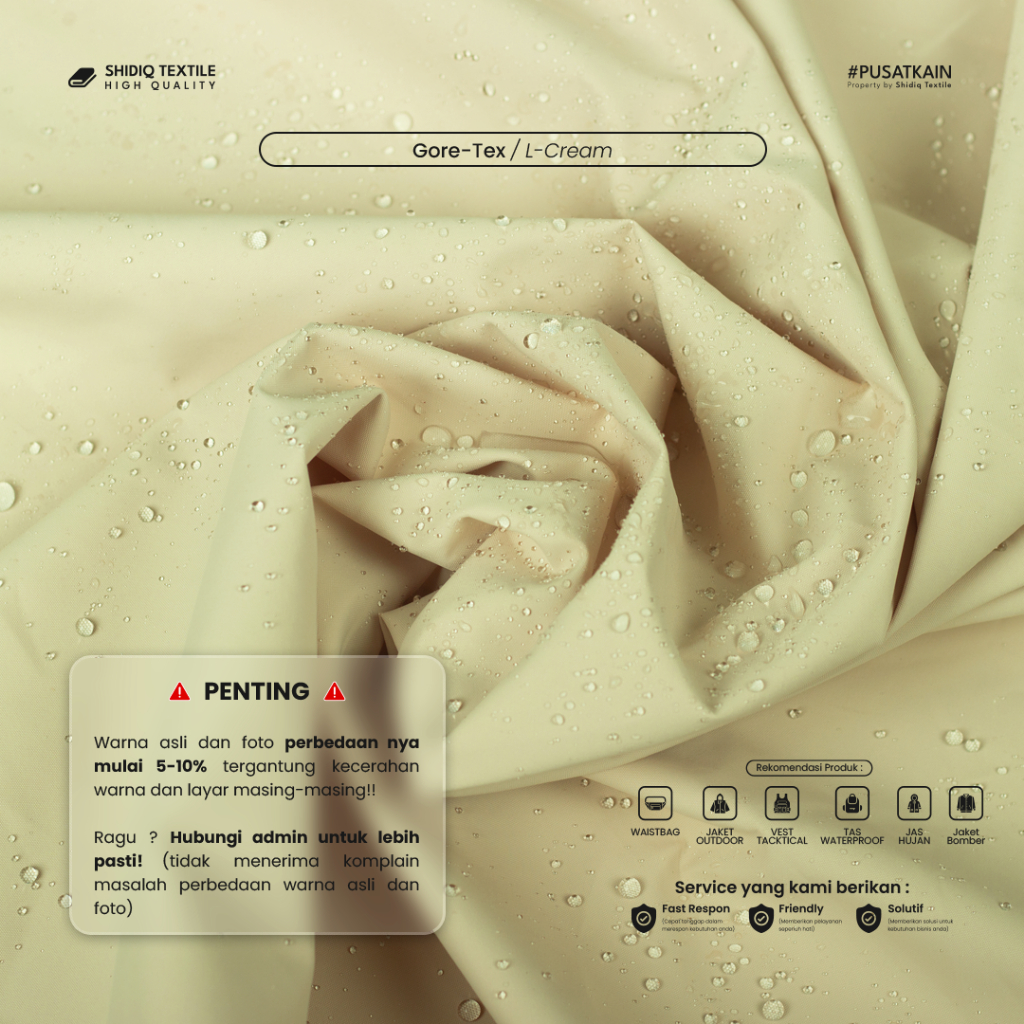 Jual Kain Waterproof Gore-Tex 3 Layer (Bahan jacket,raincoat,tent, DLL ...
