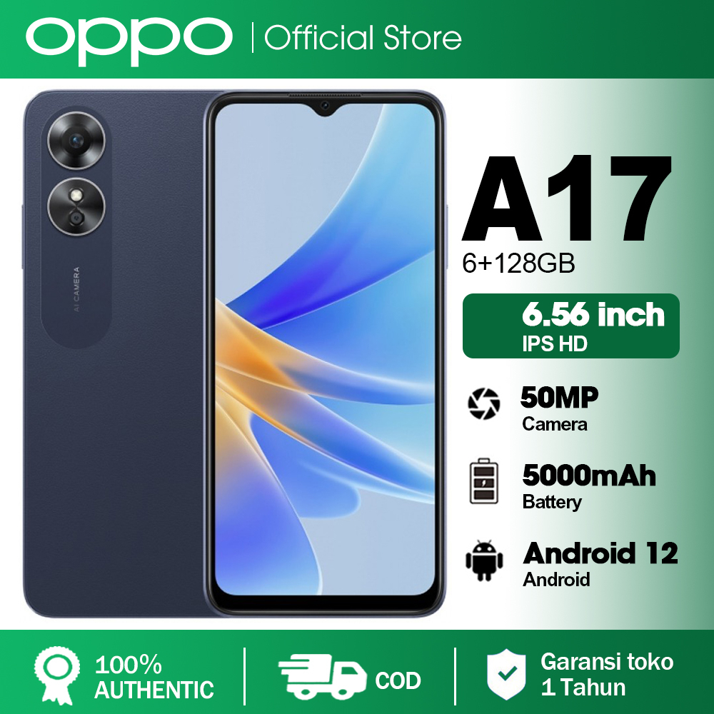 Jual OPPO A17 Terbaru 6/128GB 4/64GB Garansi Resmi Original 5000mAh ... Jual OPPO A17 Terbaru 6/128GB 4/64GB Garansi Resmi Original 5000mAh ...