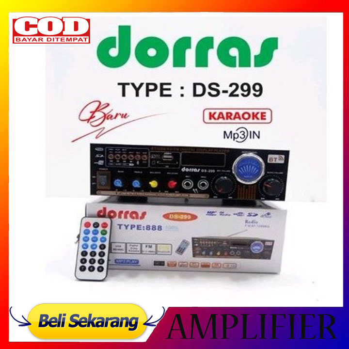 Jual Power Amplifier Subwoofer Dorras DS-299 Amplifier Bluetooth Stereo Karaokeampli power ...