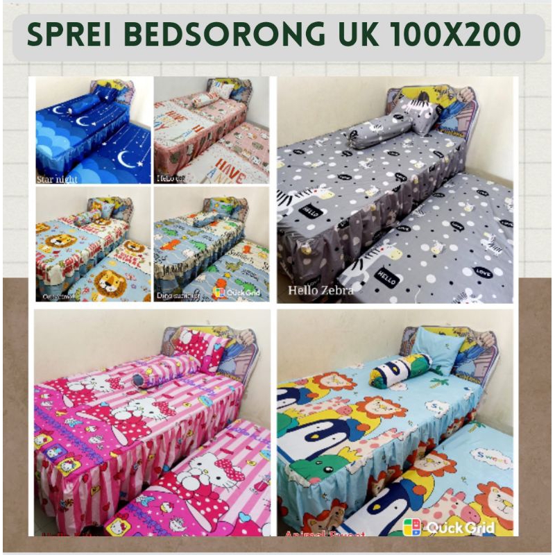 Jual SPREI BEDSORONG ANAK UKURAN 100x200 / SPREI RUMBAI KARAKTER ...