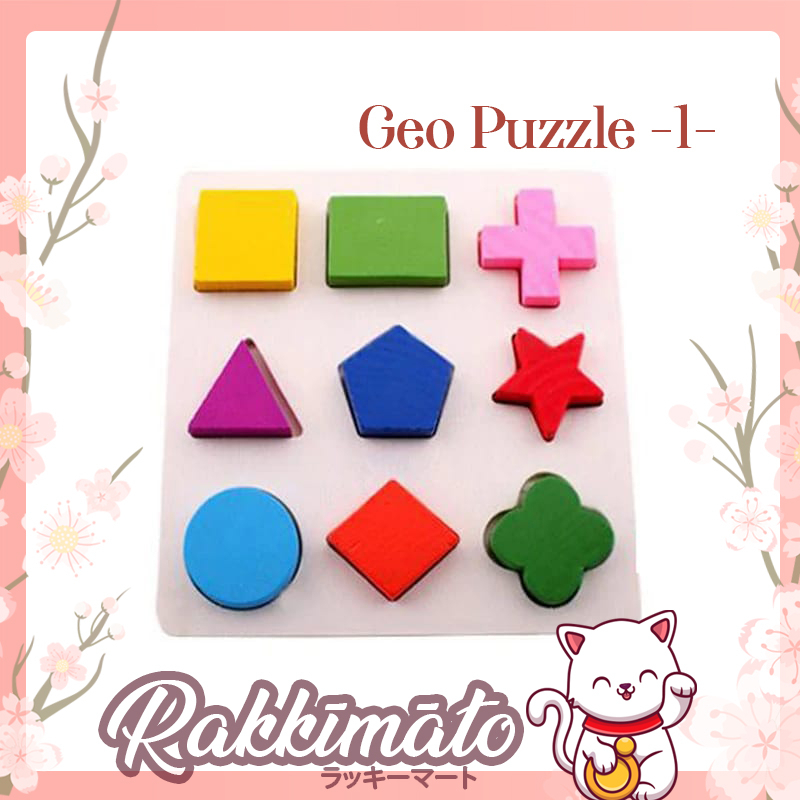 Jual Mainan Edukasi Anak Basic Shape Kayu Balok Geometri Puzzle 3D ...