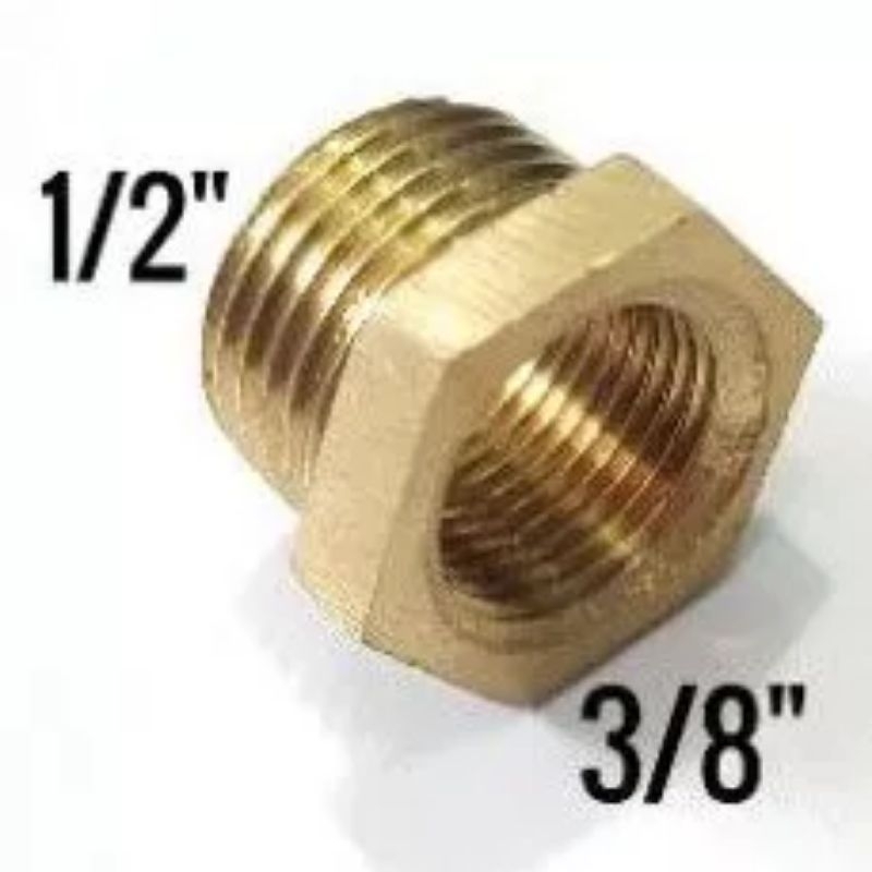 Jual verlop ring 1/2 3/8 kuningan , vlukring vlockring 3/8 1/2 | Shopee ...