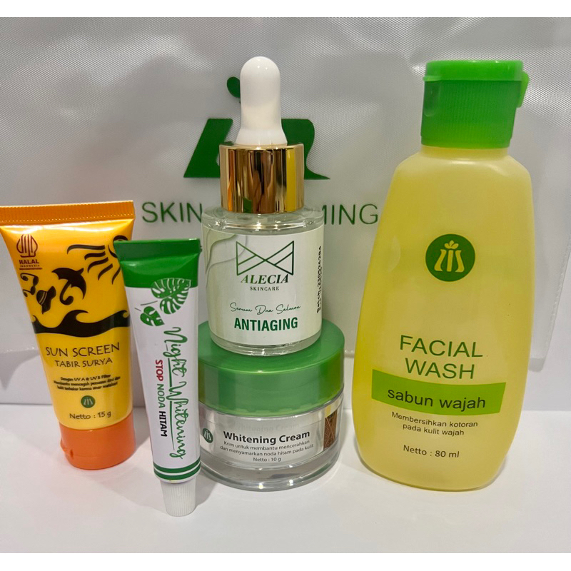 Jual Liz Skincare Paket Pemutih salep flek hitam + SUNCREEN SPF 35 + NEW SERUM DNA SALMON ANTI ...