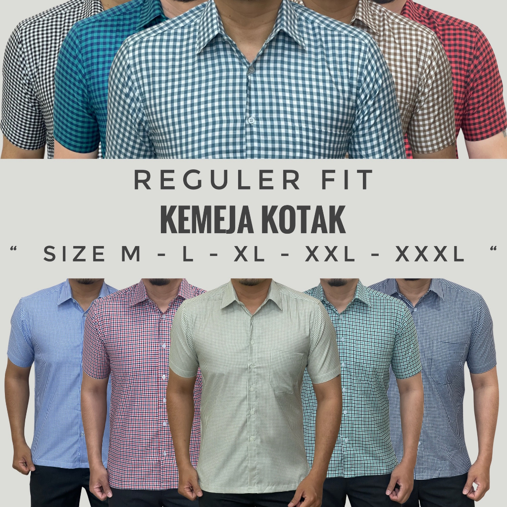 Jual LAFINO BASIC - HEM / KEMEJA KOTAK JUMBO PRIA LENGAN PENDEK BIG SIZE M L XL XXL XXXL XXXXL ...