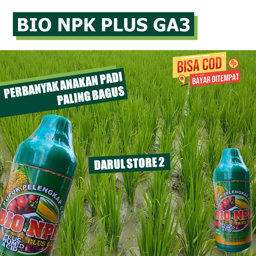 Jual (PELEBAT ANAKAN PADI) NPK GAZA PUPUK Semprot ANAKAN PADI Terbaik isi 500 ML - Pupuk ...