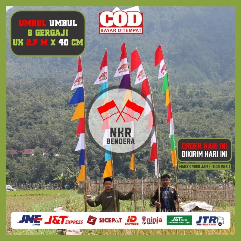 Jual BENDERA UMBUL-UMBUL GARUDA MERAH PUTIH ISI 1 KODI(20pcs) | Shopee Indonesia