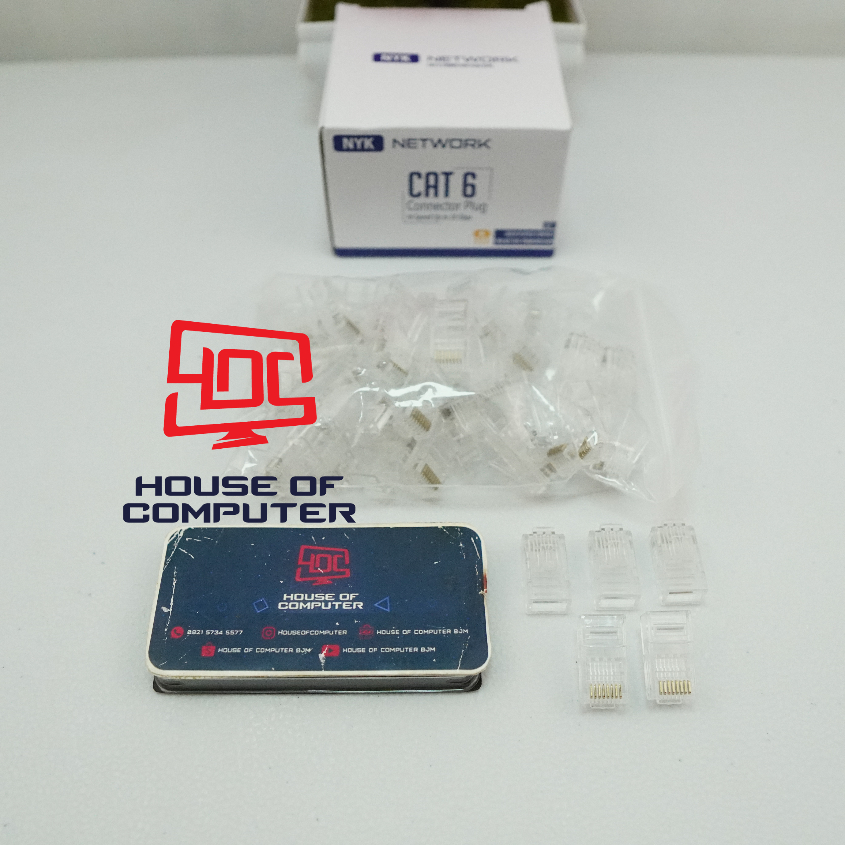 Jual Konektor rj45 cat 6 NYK isi 50 pcs HIGH QUALITY | Shopee Indonesia