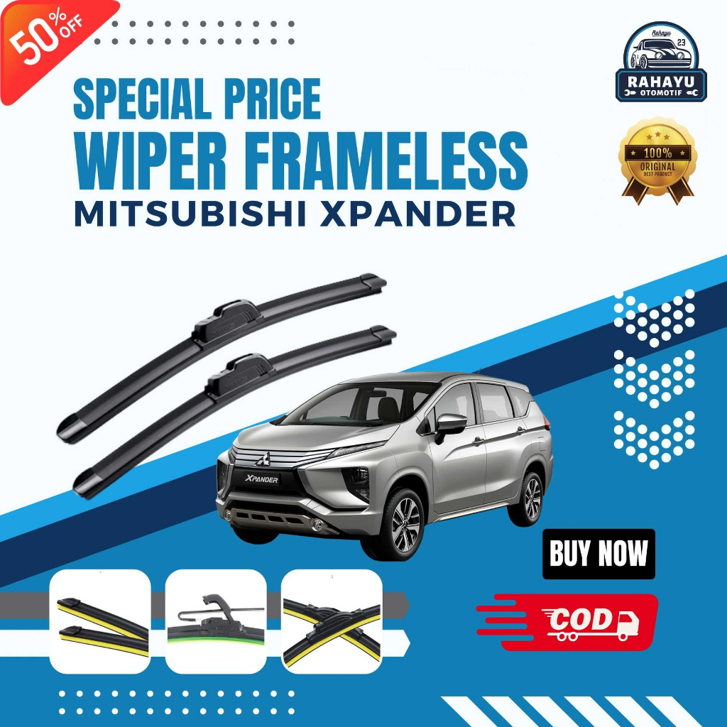 Jual ( BERGARANSI ) Wiper Mobil Frameless MItsubishi Xpander Sepasang ...