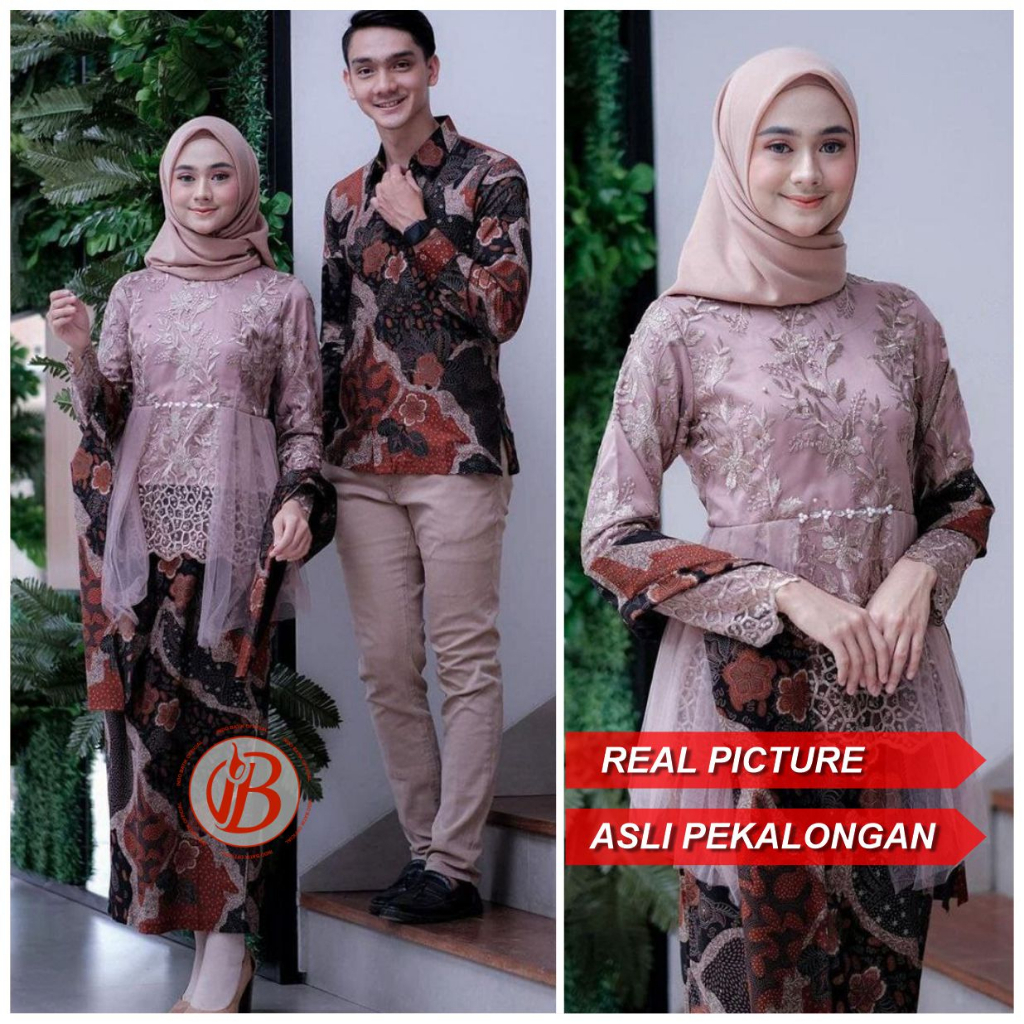 Jual Batik Couple Kebaya Modern Kebaya Tunangan Lamaran Baju Wisuda ...